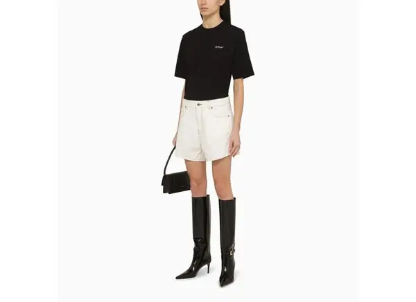 Off-White Contrast-stitching Denim Shorts