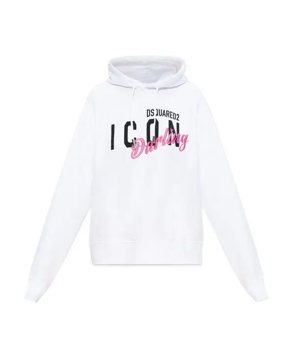 Dsquared2 Logo Printed Drawstring Hoodie