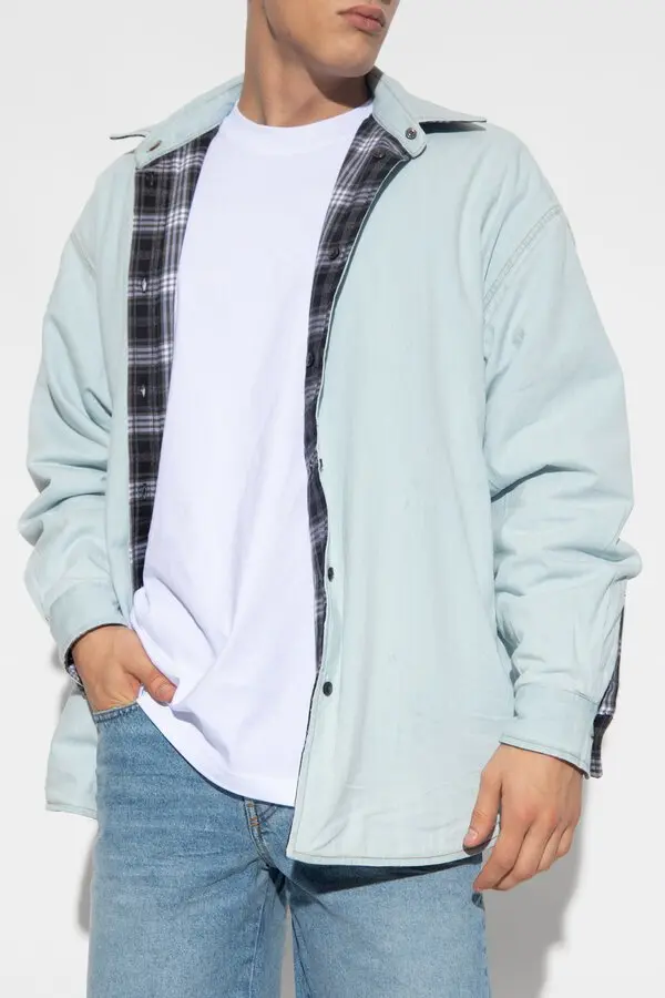DIESEL® S-dewny-double-check-a Reversible Padded Overshirt