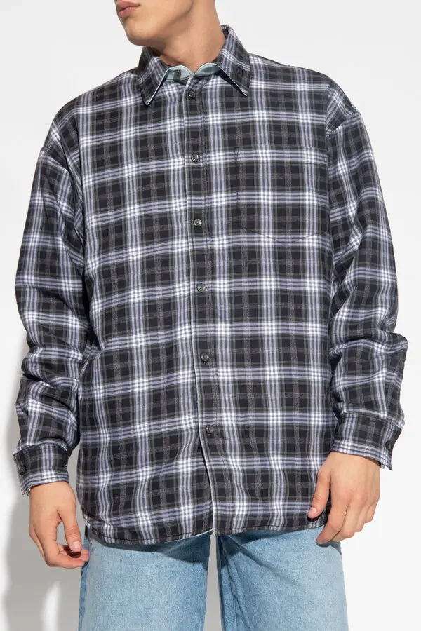 DIESEL® S-dewny-double-check-a Reversible Padded Overshirt