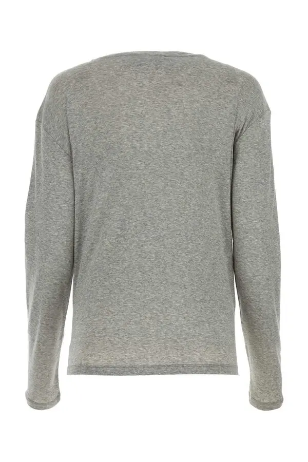 Miu Miu Long-sleeved Ribbed Jersey T-shirt
