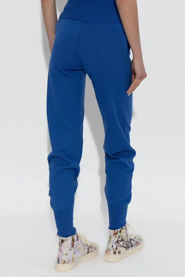 VIVIENNE WESTWOOD Logo-embroidered Knitted Sweatpants