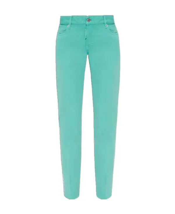 Dsquared2 Logo Patch Straight Leg Jennifer Jeans