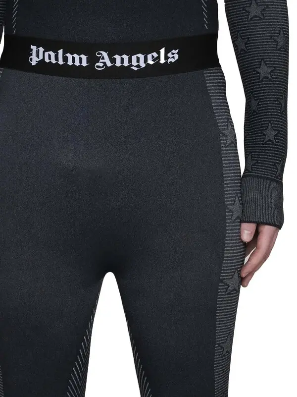 Palm Angels Monogram High Waist Baselayer Ski Bottoms