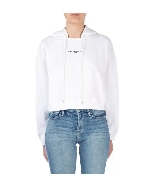Stella McCartney Logo Print Cropped Hoodie