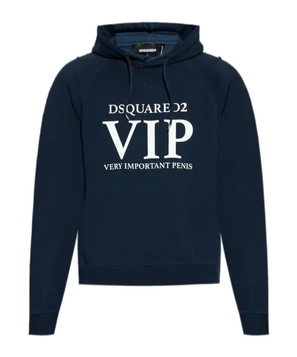 Dsquared2 Logo Printed Drawstring Hoodie