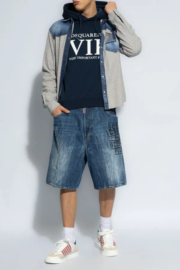 Dsquared2 Logo Printed Drawstring Hoodie