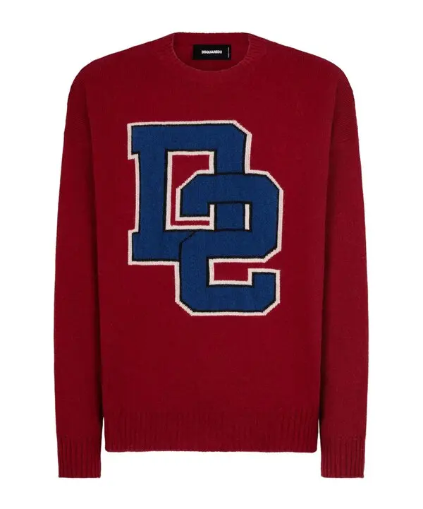 Dsquared2 Logo-intarsia Knit Crewneck Jumper