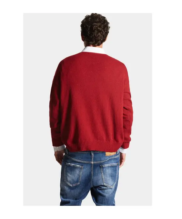 Dsquared2 Logo-intarsia Knit Crewneck Jumper