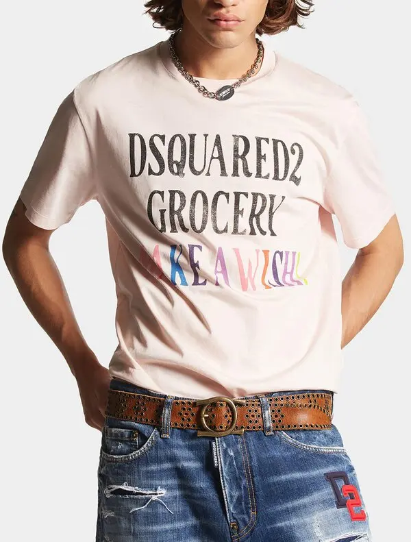 Dsquared2 Slogan Printed Crewneck T-shirt
