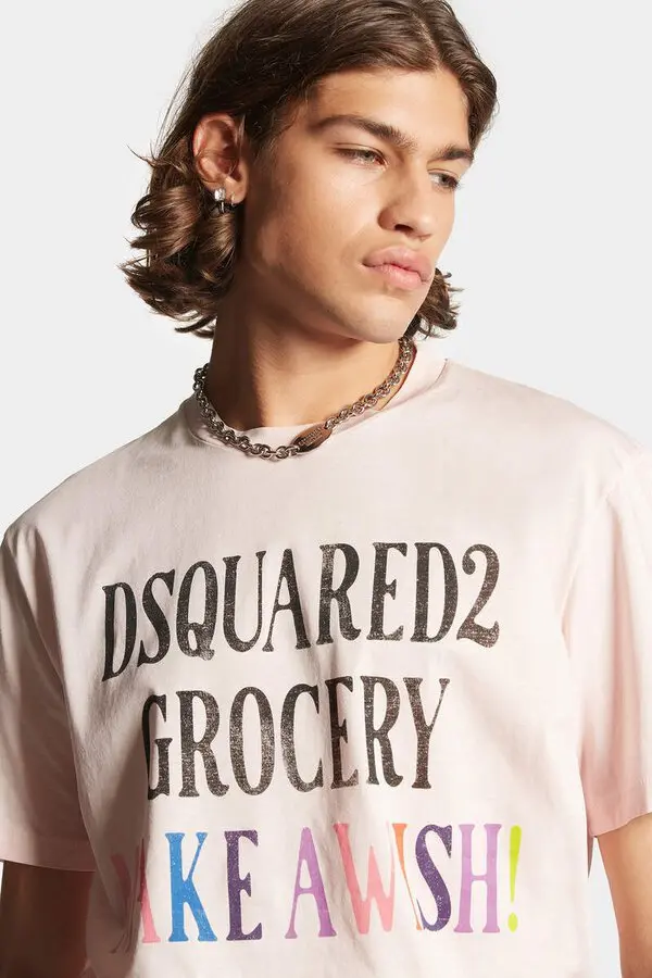 Dsquared2 Slogan Printed Crewneck T-shirt