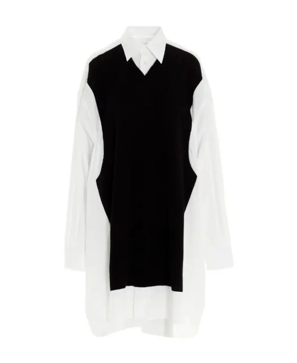 MAISON MARGIELA Spliced Knitted Shirt - Black