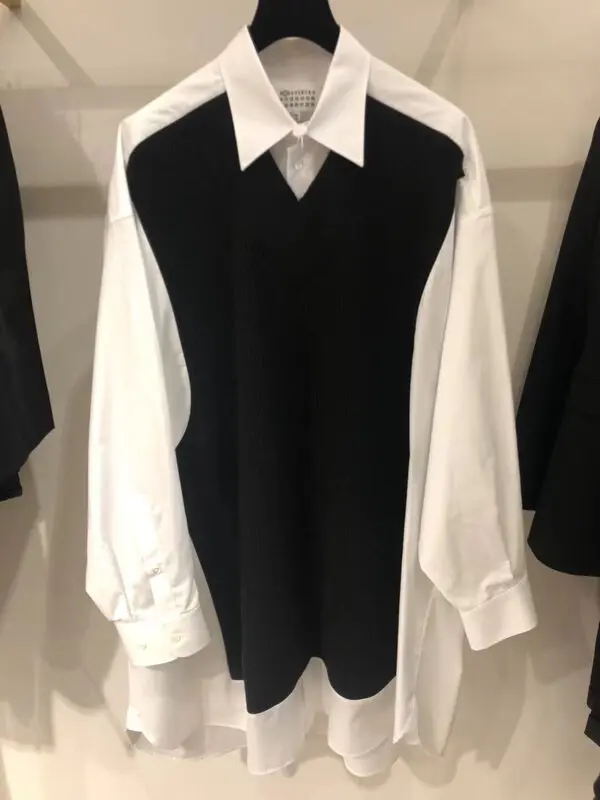MAISON MARGIELA Spliced Knitted Shirt