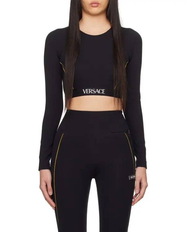 Versace Long-sleeved Cropped Top