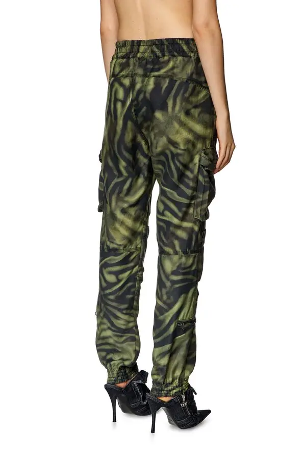 DIESEL® P-mirow Zebra-camo Printed Cargo Pants