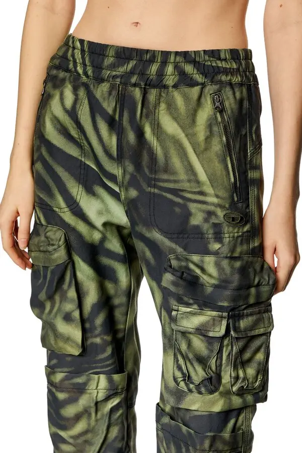DIESEL® P-mirow Zebra-camo Printed Cargo Pants
