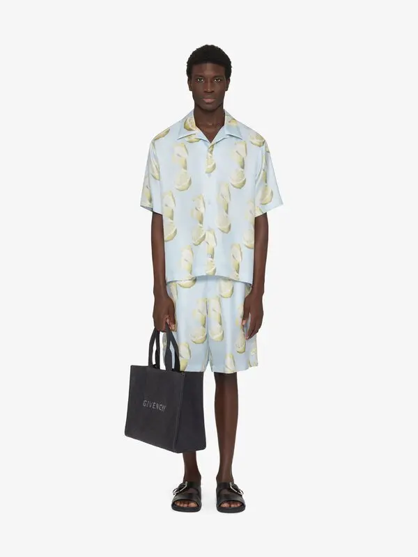 Givenchy Printed Bermuda Shorts In Silk