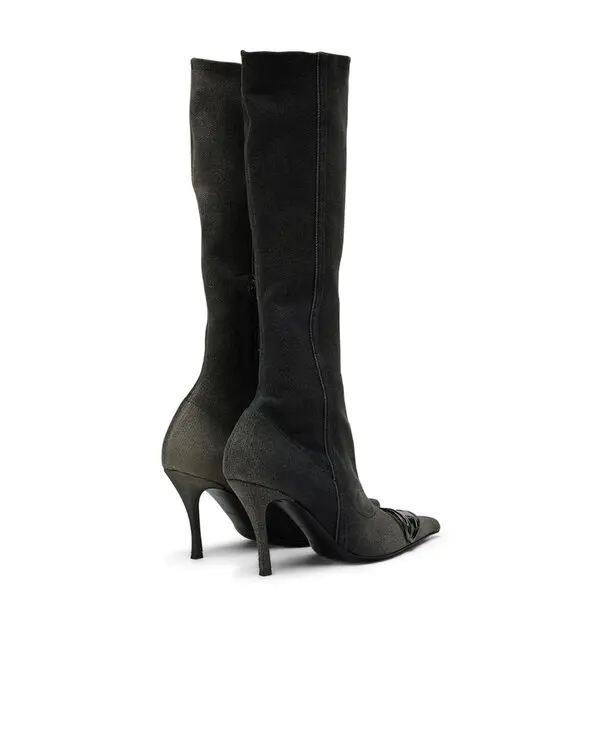 DIESEL® D-venus 80mm Denim Knee-high Boots