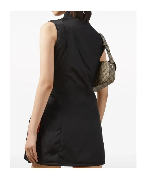 Gucci Logo-embroidered Zipped Minidress