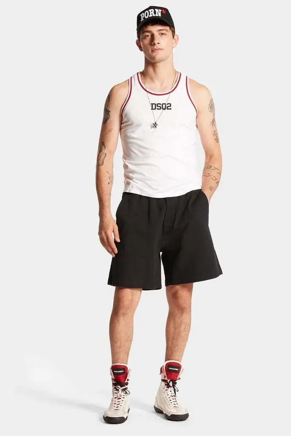 Dsquared2 Logo-printed Knee-length Track Shorts
