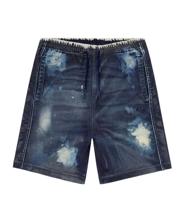 DIESEL® Elastic Waist Denim Shorts