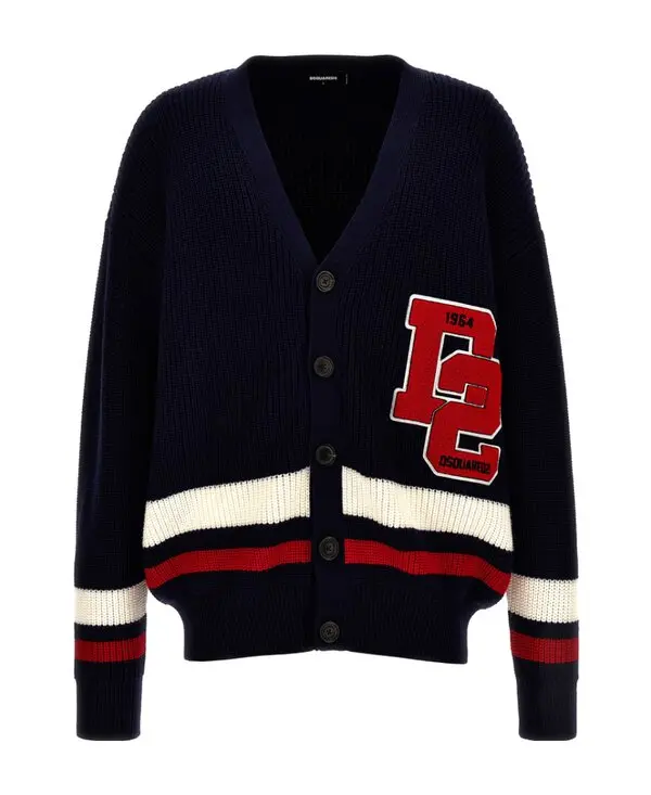 Dsquared2 Striped Knit Cardigan