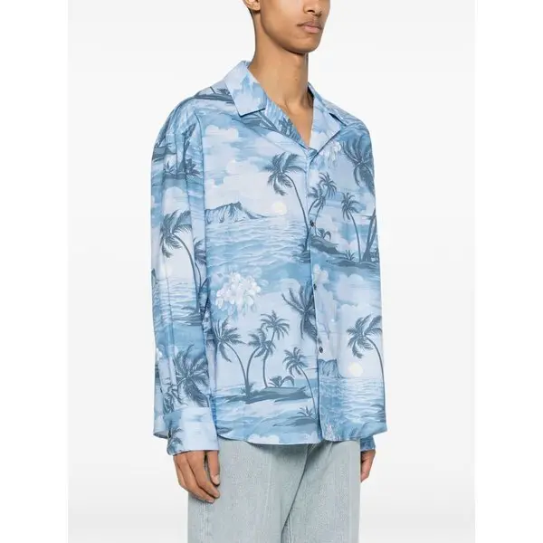 Palm Angels Sunset-print Bowling Shirt