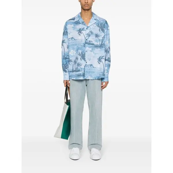 Palm Angels Sunset-print Bowling Shirt