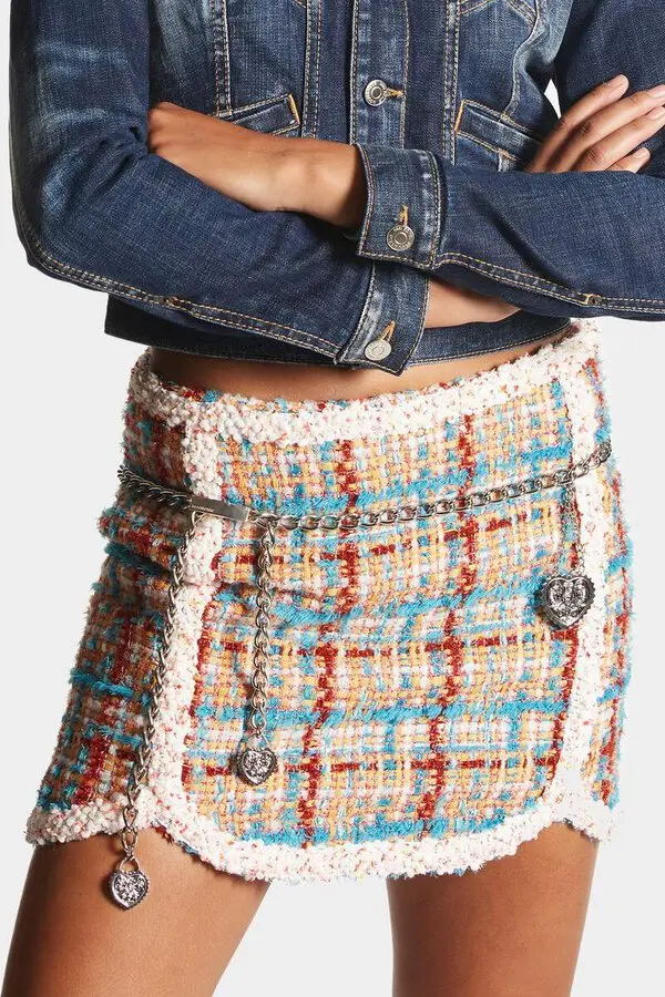 Dsquared2 Upper East Side Bouclé Miniskirt