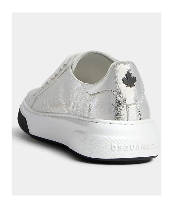 Dsquared2 Round-toe Metallic Lace-up Sneakers