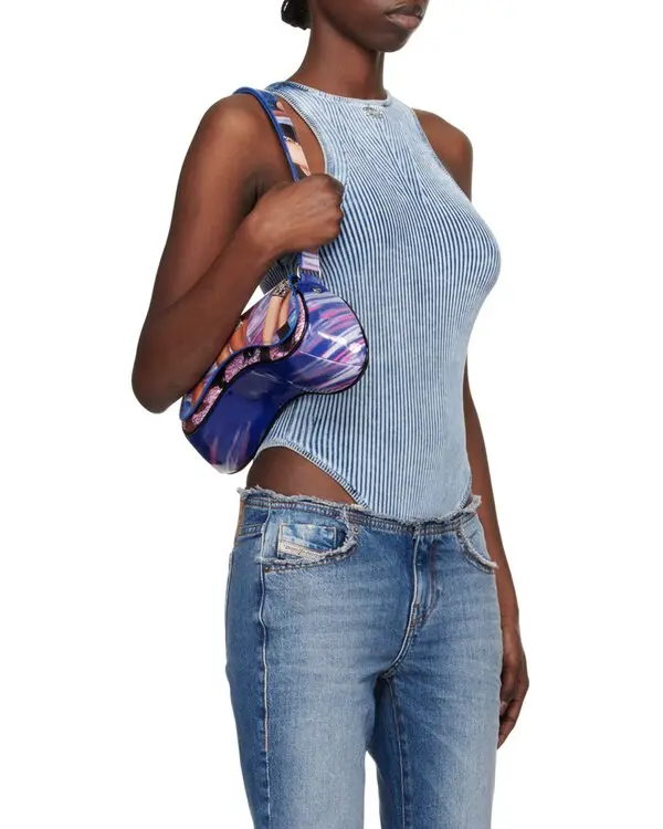DIESEL® M-tansy Sleeveless Crewneck Denim Bodysuit