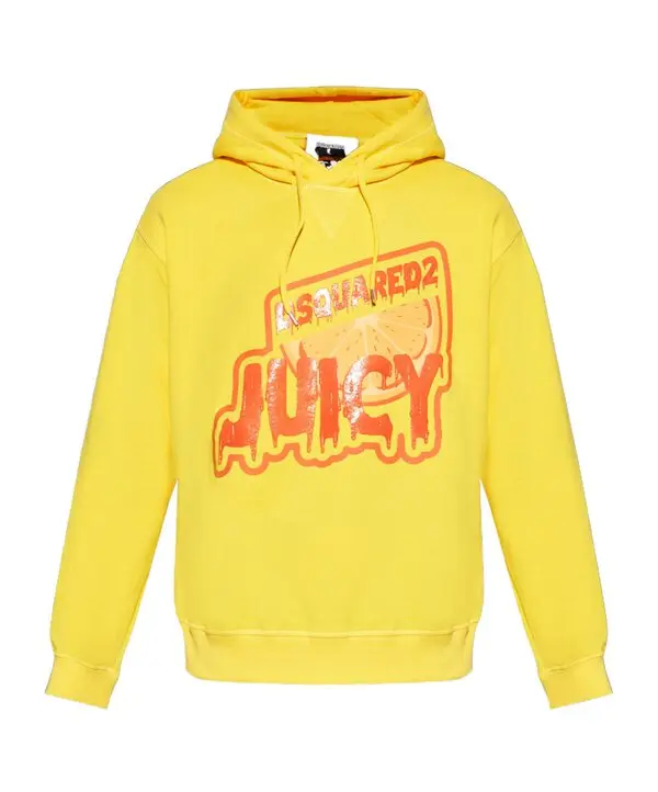 Dsquared2 Graphic Printed Drawstring Hoodie
