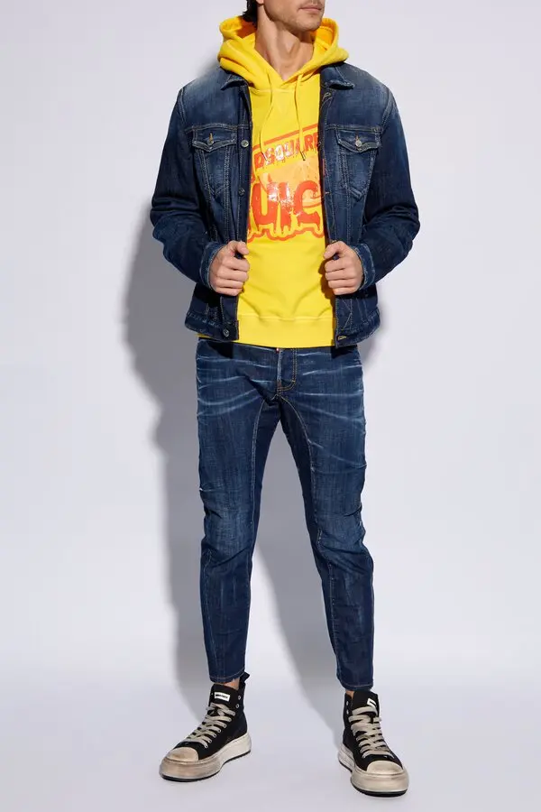 Dsquared2 Graphic Printed Drawstring Hoodie