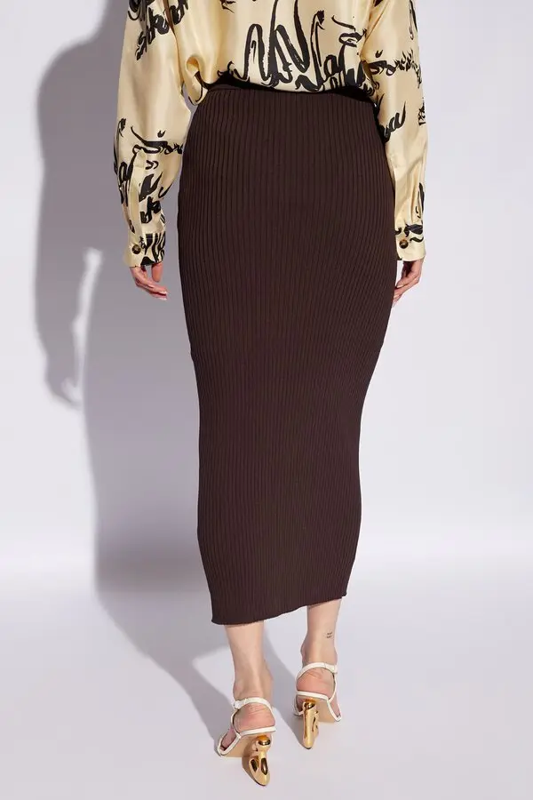 Nanushka Meika Ribbed Midi Skirt