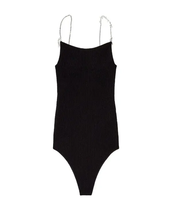 DIESEL® M-virgee Ribbed Bodysuit - Black