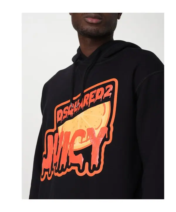 Dsquared2 Graphic Printed Drawstring Hoodie