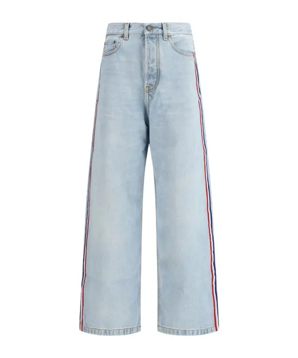 Fiorucci Tricolor Stripe Baggy Jeans