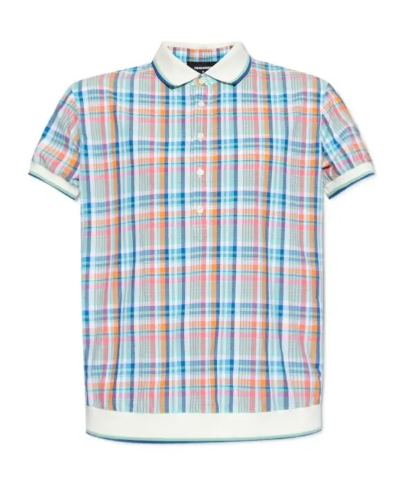 Dsquared2 Checked Short-sleeved Polo Shirt