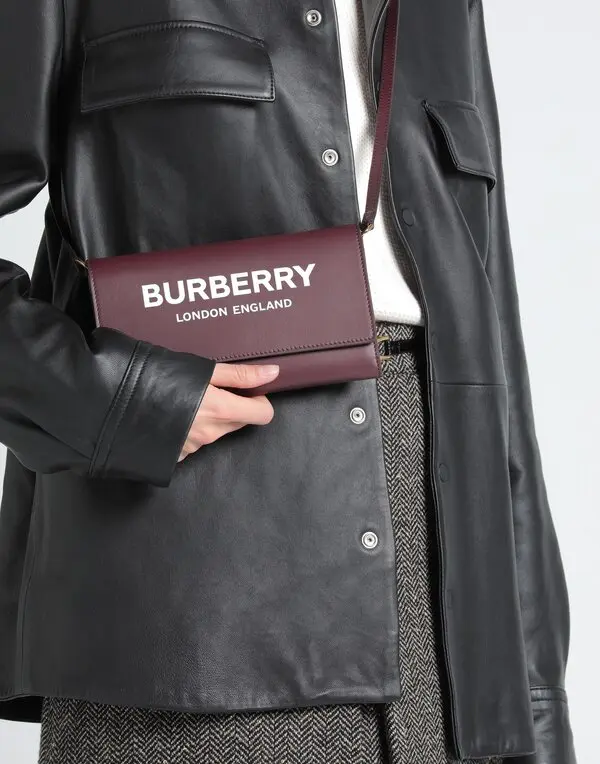 Burberry Small Genuine Leather Clutch