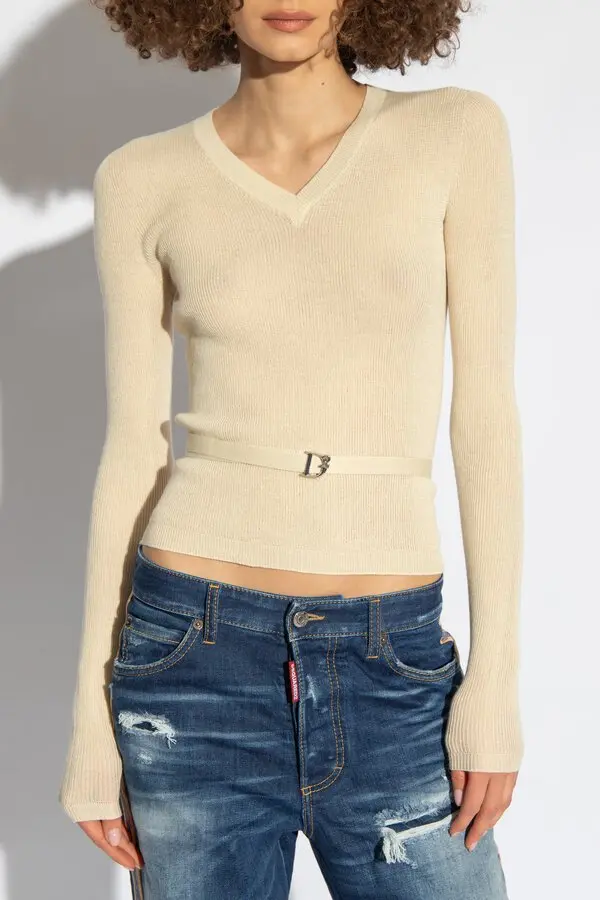 Dsquared2 Ribbed V-neck Pullover