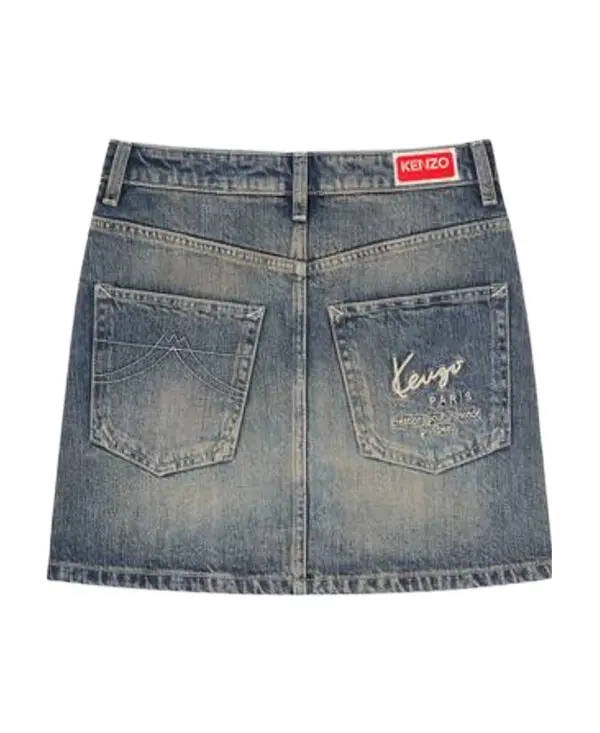 Kenzo Japanese Denim Mini Skirt