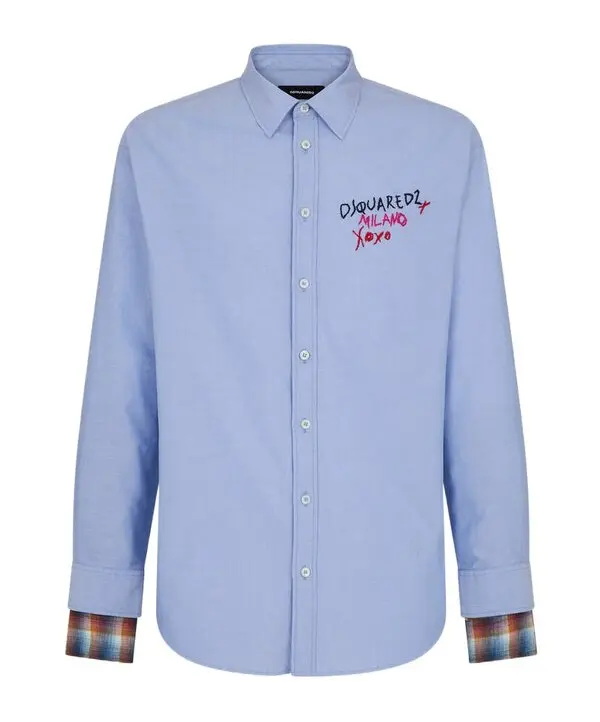 Dsquared2 Logo-embroidered Button-up Shirt