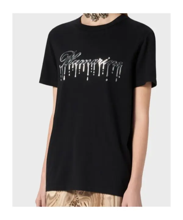 Blumarine Raised-logo Crewneck T-shirt