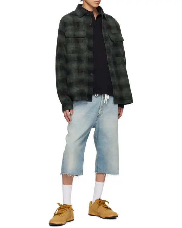 Palm Angels Curved Logo Checked Shirt