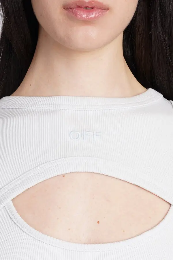Off-White Cut-out Sleeveless Mini Dress