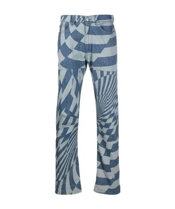 Stella McCartney X Ed Curtis Geometric Pattern Jeans - Gray