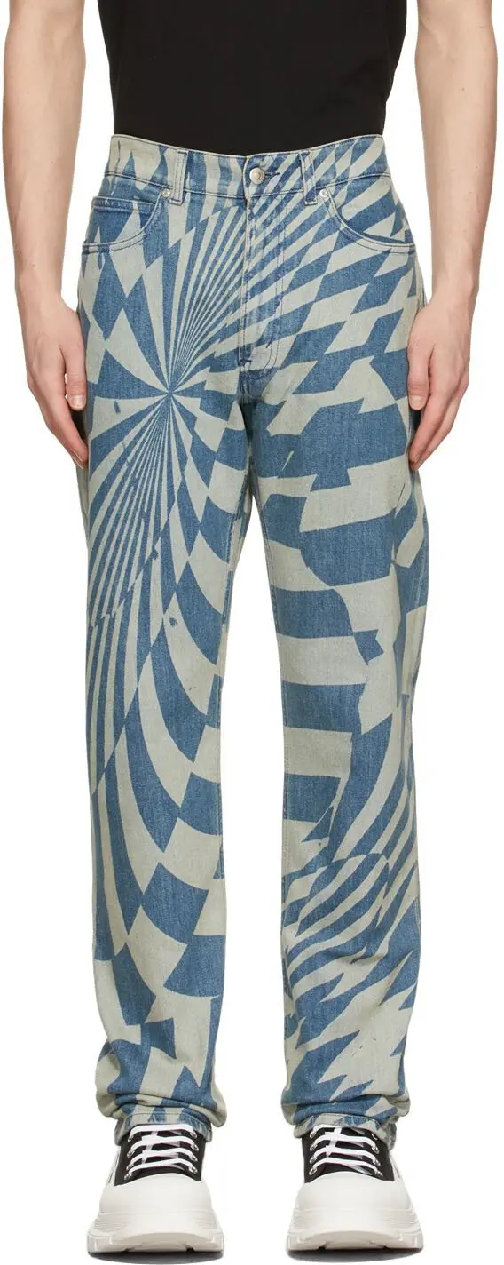 Stella McCartney X Ed Curtis Geometric Pattern Jeans