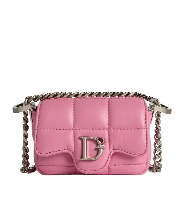 Dsquared2 Plaque Quilted Crossbody Bag