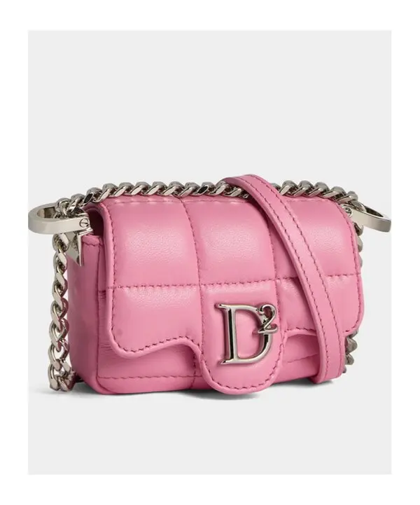 Dsquared2 Plaque Quilted Crossbody Bag