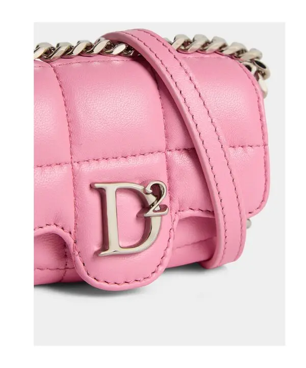 Dsquared2 Plaque Quilted Crossbody Bag
